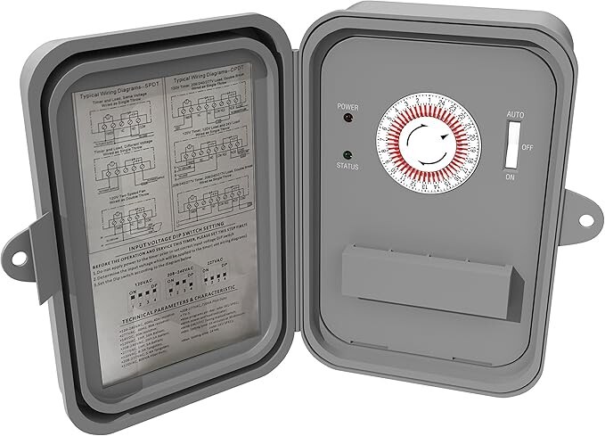 STANLEY Pool Pump Timer Outdoor Heavy Duty 24Hr Programmable For Pool ...