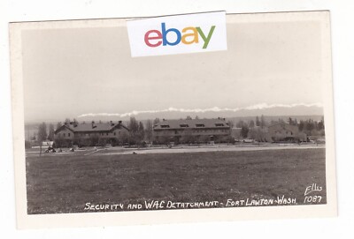 c1940 RPPC FORT LAWTON WASHINGTON SECURITY WAC BUILDINGS PANORAIMIC ...