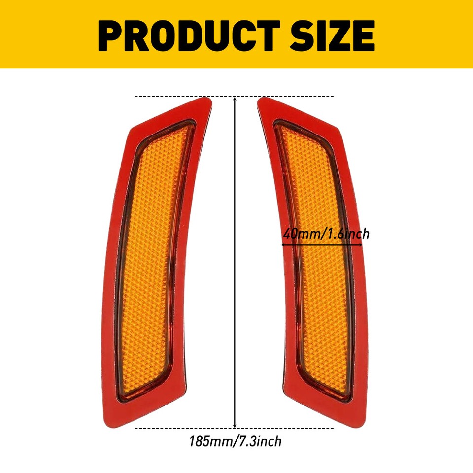 Front Bumper Reflector Side Marker Lights For 11-16 BMW 5 Series 528i ...