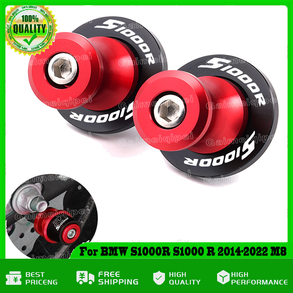 Red For BMW S1000R S1000 R 2014-2022 M8 Screws sliders Swingarm Spools ...