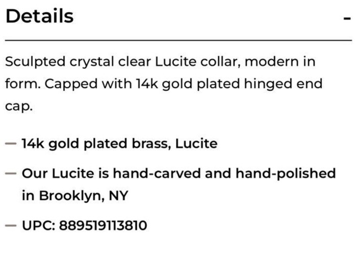 100% Authentic Alexis Bittar Clear Lucite & Liquid Metal Hinge Collar ...