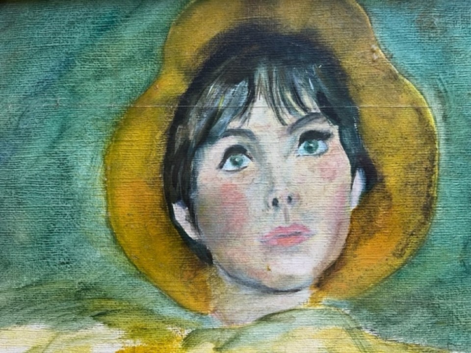 VALERIE (VAL) JONES AUSTRALIAN FRAMED OIL "PORTRAIT AUDREY HEPBURN" C ...