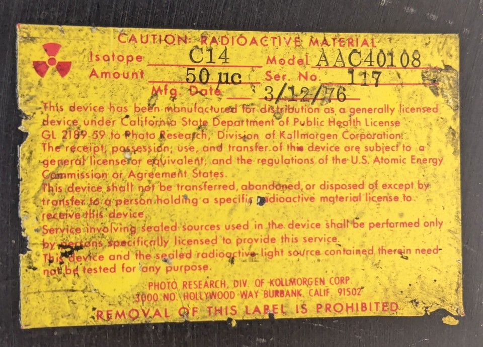 Spectra Pritchard Photometer Imager Model 1980-OP Bundle w/ Case - AS ...