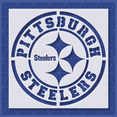 Pittsburgh Steelers stencil - 11x11 - 8x8 - 6x6 - 4x4 - Reusable Mylar ...