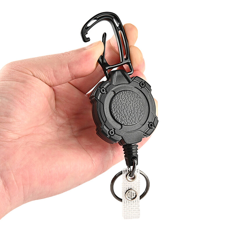 1Pc Anti-Theft Metal Easy-to-pull Buckle Elastic Keychain Retractable ...