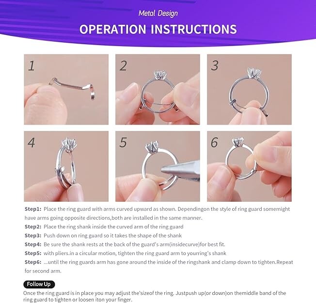 Filled Metal Ring Guard Set for Loose Rings,12 Pack 3 Sizes for ...