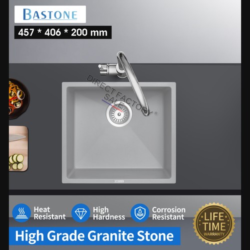 457x406mm German Engineered Granite Stone Single Bowl Kitchen Sink ...