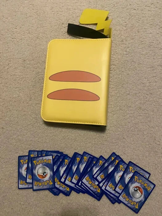 Pikachu Card Binder for Pokemon Trading Games Collection Binder 30 FREE ...