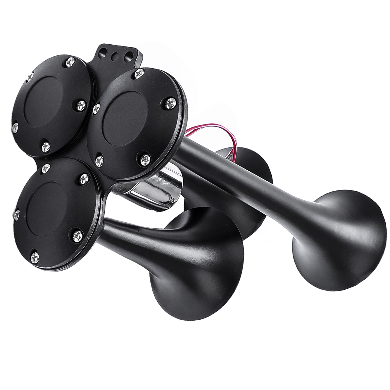 Loud Sound 600DB Horn Train Air Horn 3 Trumpets Black for Truck/Car/SUV ...