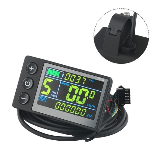 Acrylic Panel Electric Bicycle S866 LCD Screen Meter Display for 24V ...