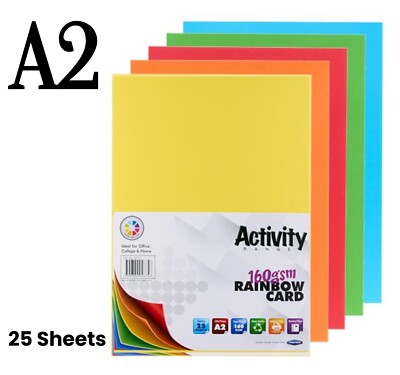 25 x Activity Card A2 Scrapbook Paper Activity Sheets Art Craft Cards ...
