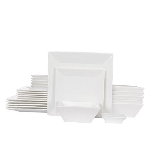 White Square Dinnerware Sets For 8 Melamine Square Dinner Set At
