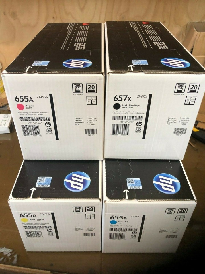 HP 655A 657X CF470X CF451A CF452A CF453A RETAIL BOXES Brand New And ...