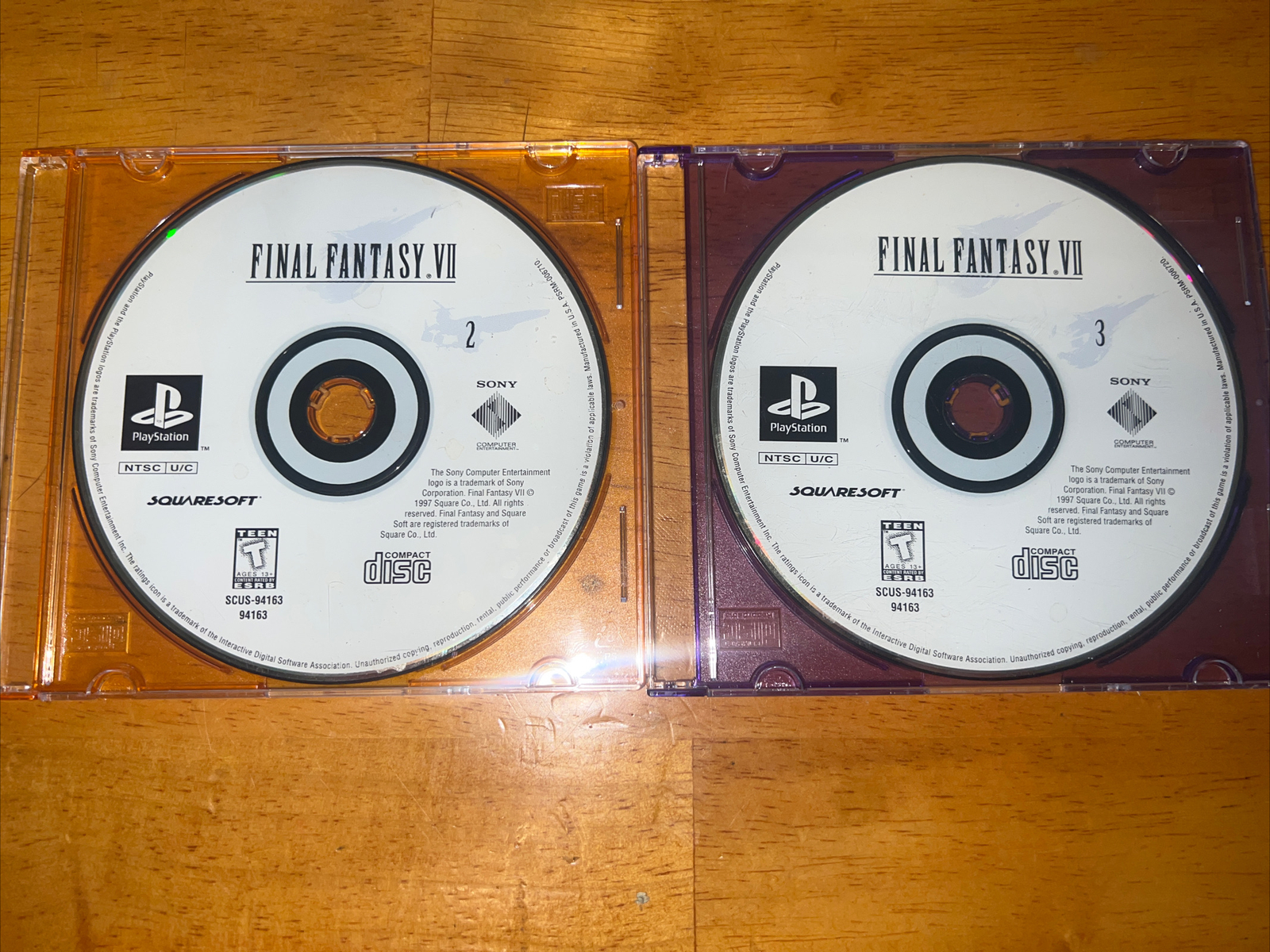 Final Fantasy VII (FF7 / FFVII) For PlayStation 1 (PS1) Discs 2 And 3 ...