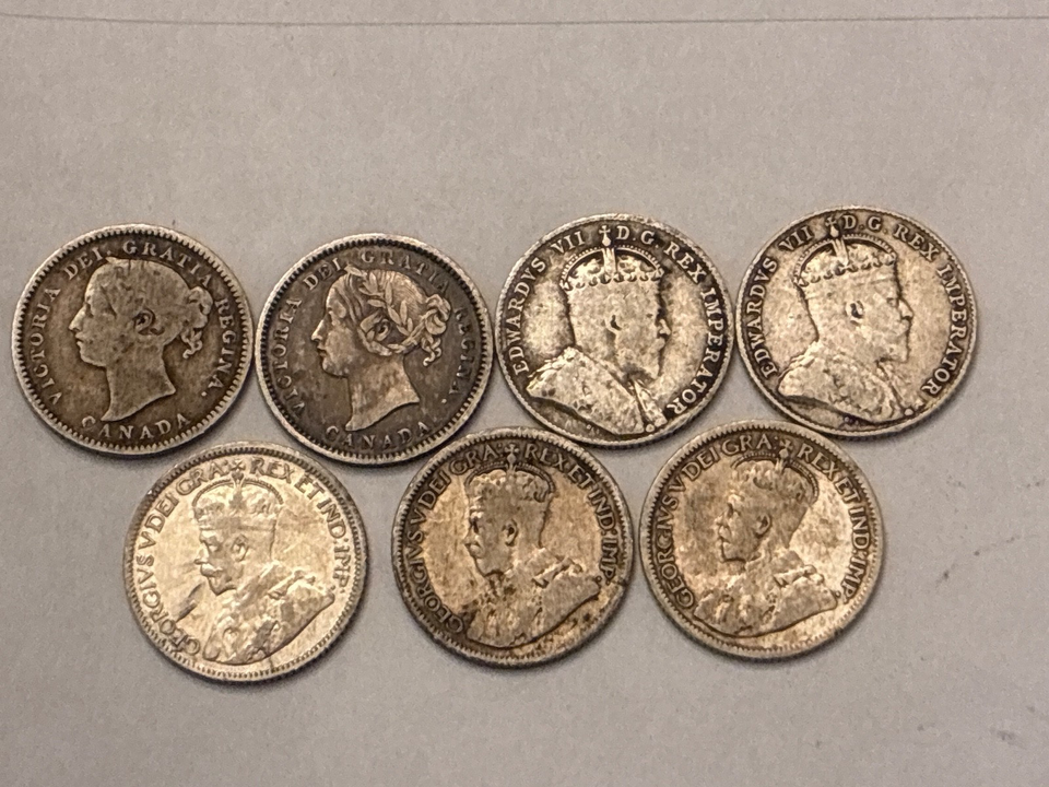 Older Canadian silver Quarters Dimes and 5 Cents | eBay