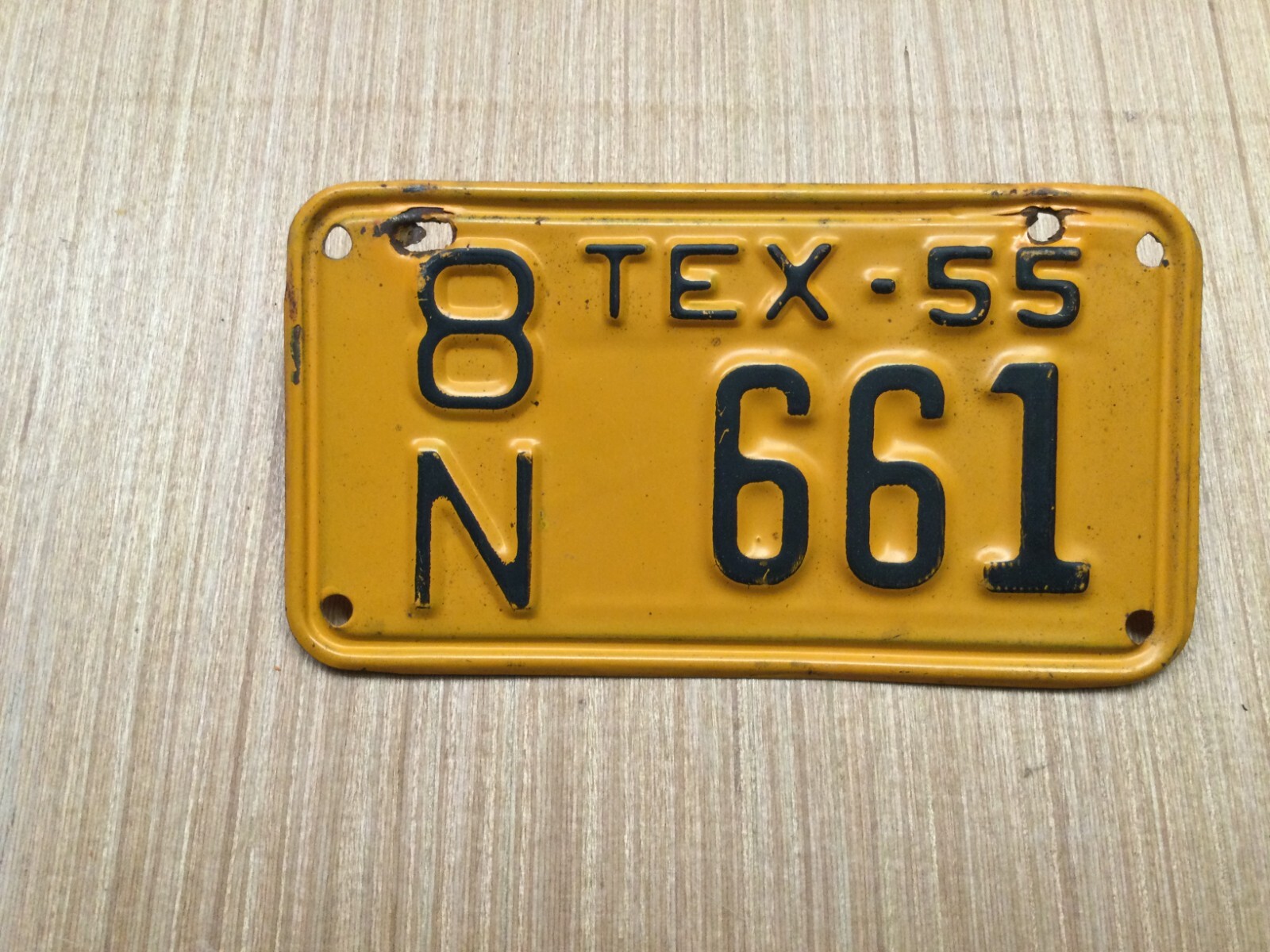 VINTAGE 1955 TEXAS MOTORCYCLE LICENSE PLATE | eBay