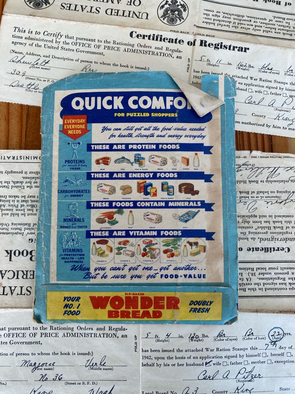 World War 2 WWII War Ration Books Stamps Book One Two Three 1942-43 ...