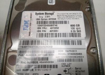 49Y2048/49Y2051/49Y2052/49Y7410/ST9600204SS-IBM 600GB 10K 2.5" 6G SFF ...