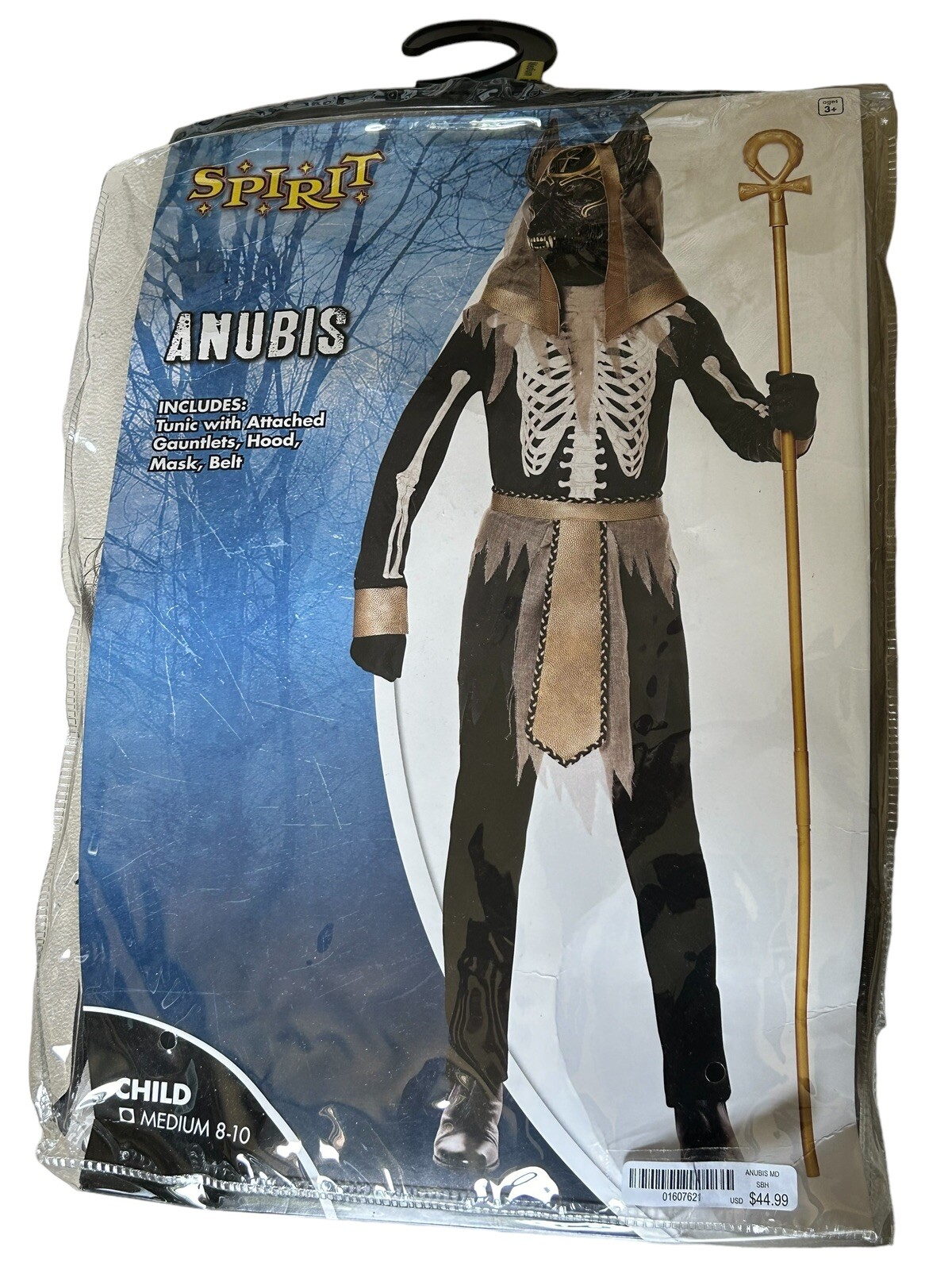 Spirit Halloween Anubis Costume Child Medium 8-10 - Gem