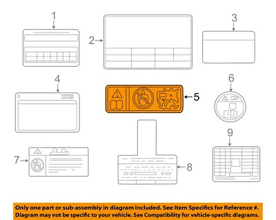 KIA OEM 14-18 Optima Labels-Fan Label 253881P000 | eBay
