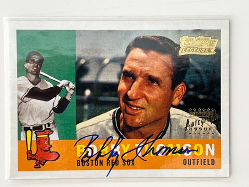 2001 Topps Bobby Thomson 1960 Team Legends Autograph Auto | eBay