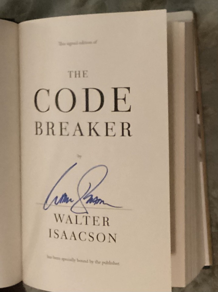 Walter Isaacson Signed -The Code Breaker by Walter Isaacson (Hardcover ...
