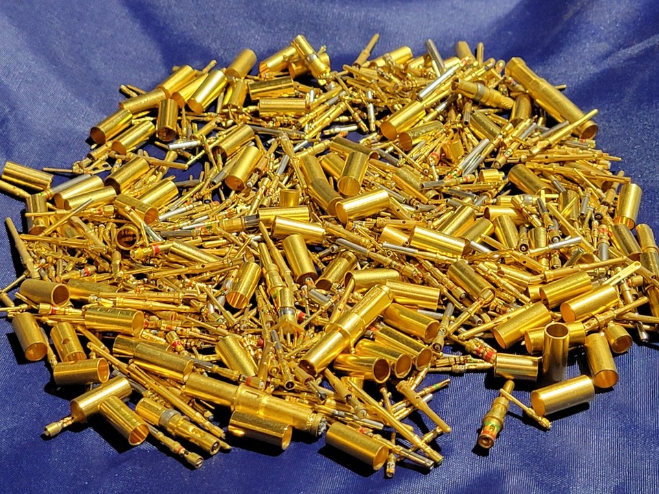 200 Grams Gold Plated Military Used Pins and Sockets For Scrap Gold ...
