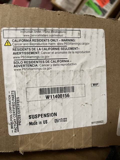 OEM Maytag Washer Suspension Rod 3PK W11400156 for MVW7232HW0 for sale ...