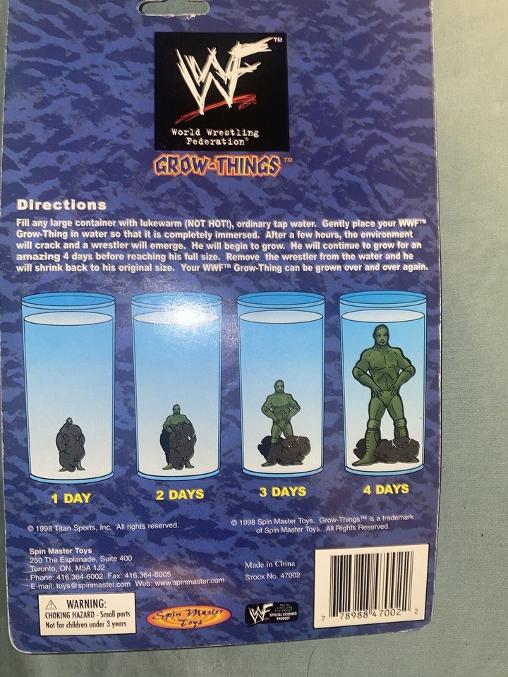 WWF WWE 1999 Spin Master Toys Grow Things “Stone Cold” Steve Austin NEW ...