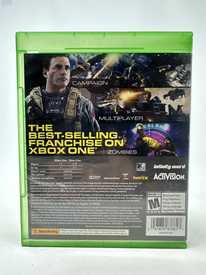 Call Of Duty: Infinite Warfare (Microsoft Xbox One, 2016) FAST SHIP ...