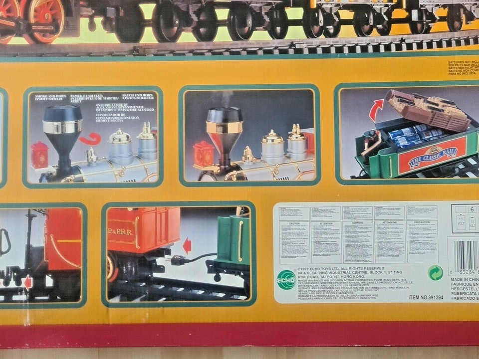 VTG Echo Toys Classic Rail Train Battery Operated 20 Piece G-Scale ...