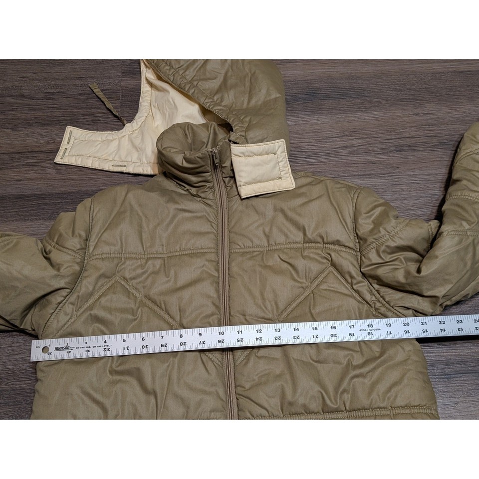 VTG Aspen Park by Aspen Quilted Lined Hooded Winter Parka Jacket Tan ...
