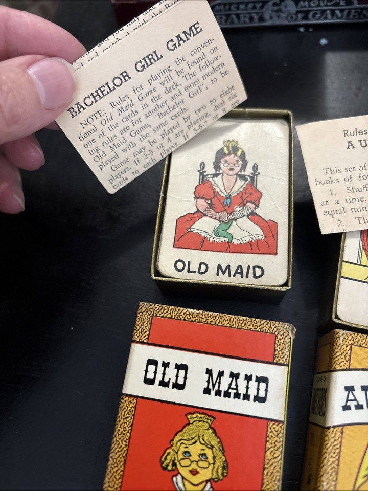 Mickey Mouse Library Of Games 1946 & Russell Big Little Card Games w ...