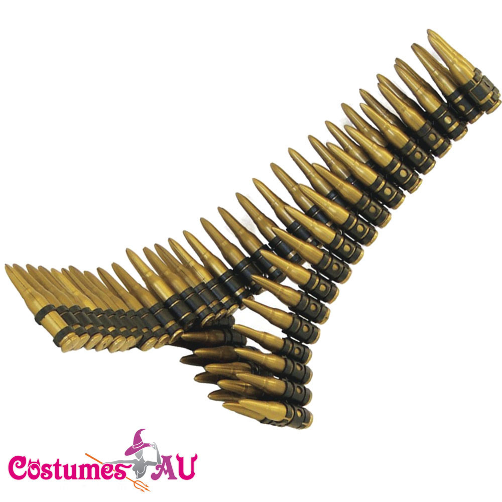 Bullet Belt Bandolier Cowboy Western Rambo Military Gangster Costume ...