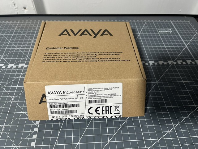 10 x Avaya Global Single Port Gigabit PoE Injector Kit GSPPOE 700511266 ...