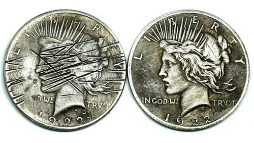 Two Face 2 Sided Coin Scratched Prop Harvey Dent Costume Cosplay Coin ...