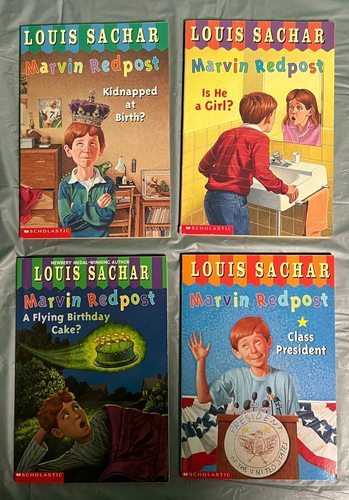 4 Marvin Redpost Chapter Book by Louis Sachar- Kidnapped, President ...