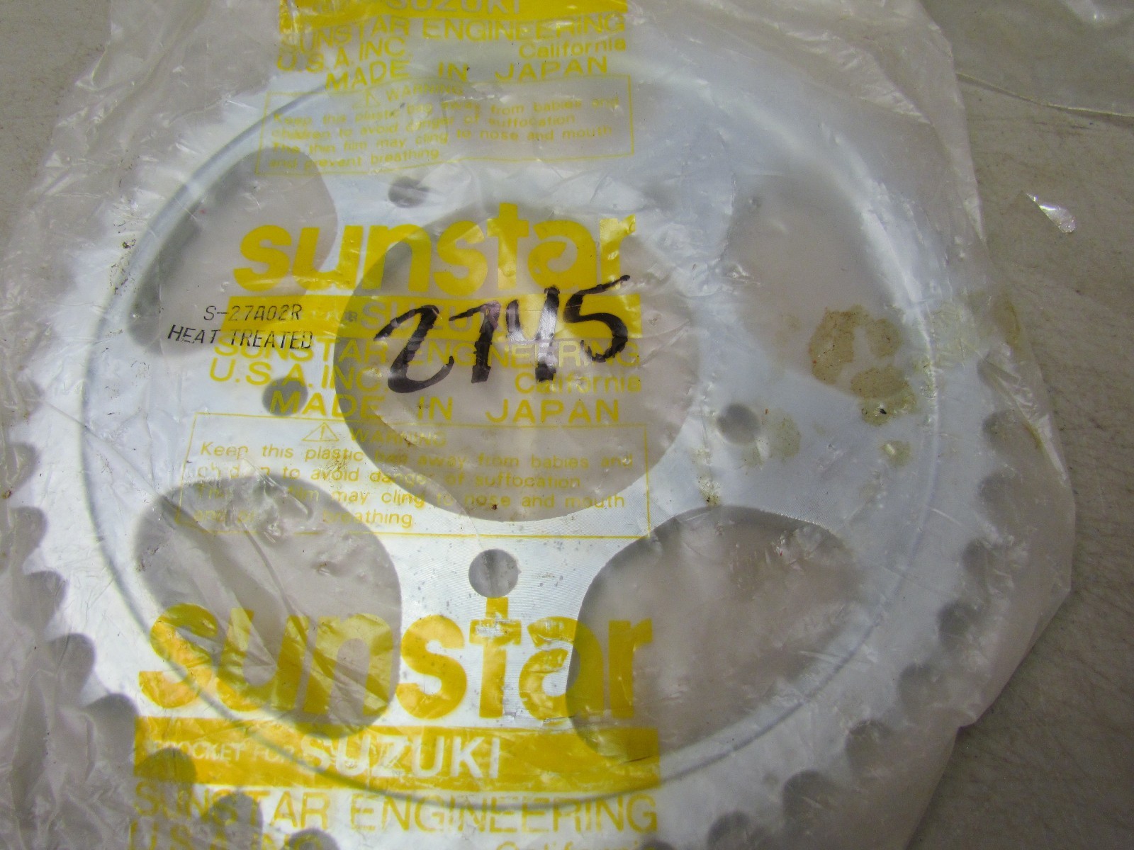 New Old Stock Sunstar K-1058R / 2-634441 Kawasaki Steel Rear Sprocket ...