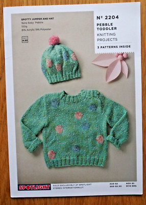 Spotlight Knitting Pattern Pamphlet - PEBBLE TODDLER - 3 projects Ages ...