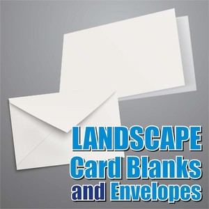 Landscape Card Blanks & Envelopes - High Quality 290gsm White A5 A6 5x7 ...