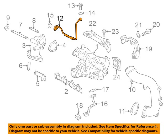 28240-2b700 Hyundai Pipe Assyoil Feed 282402B700 Genuine OEM Part for ...