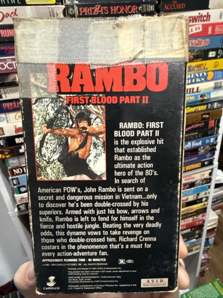 Rambo First Blood Part II 1985 VHS Rare | eBay