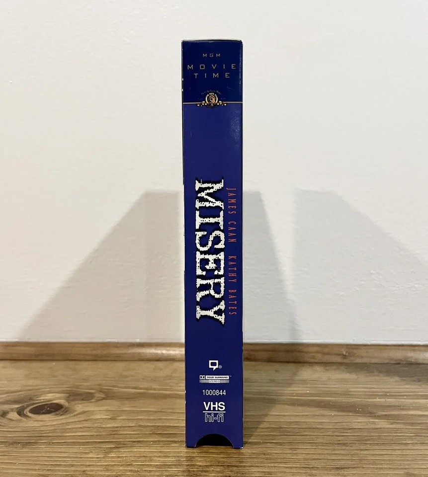 Misery (VHS, 1990) Kathy Bates James Caan Stephen King Classic 90s ...