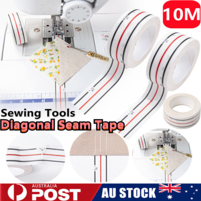 10M Diagonal Sewing Positioning Printed Washi Tape Seam Tape Sewing ...