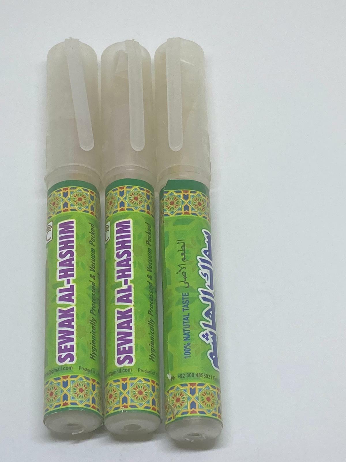 3 x Miswak + Hygenic Holder Case 100% Natural Toothbrush Sewak Peelu ...