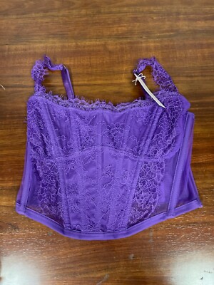 Victoria's Secret Dream Angels Corset Bra w/out Padding Purple Small | eBay