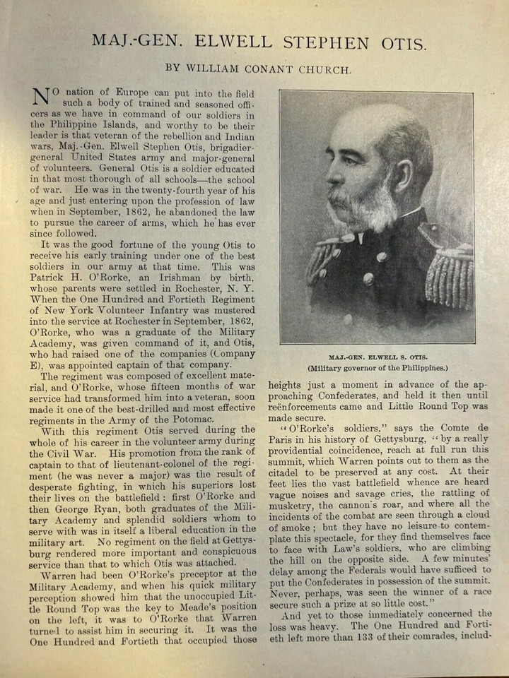 1899 Major General Stephen Elwell Otis | eBay