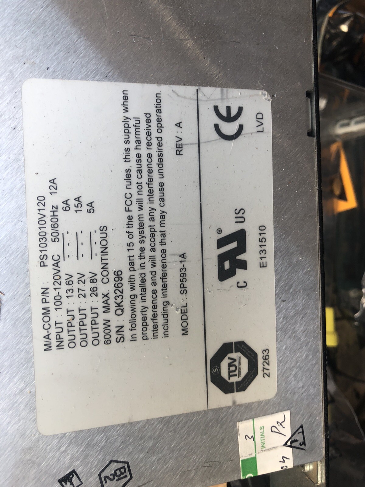 GE MASTR III Power Supply SP593-1A PS1030-10V120 | eBay