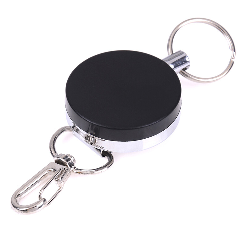 Resilience steel wire rope elastic keychain sporty retractable alarm ...