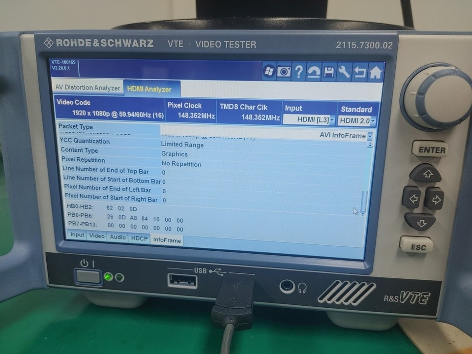 R&S VTE(2115.7300.02) Video Analyzer Win 7 opt VT-B2361/ VT-K2110/ VT ...
